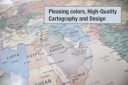 Gall Orthographic World Map | Most Accurate World Map - Countries are ...
