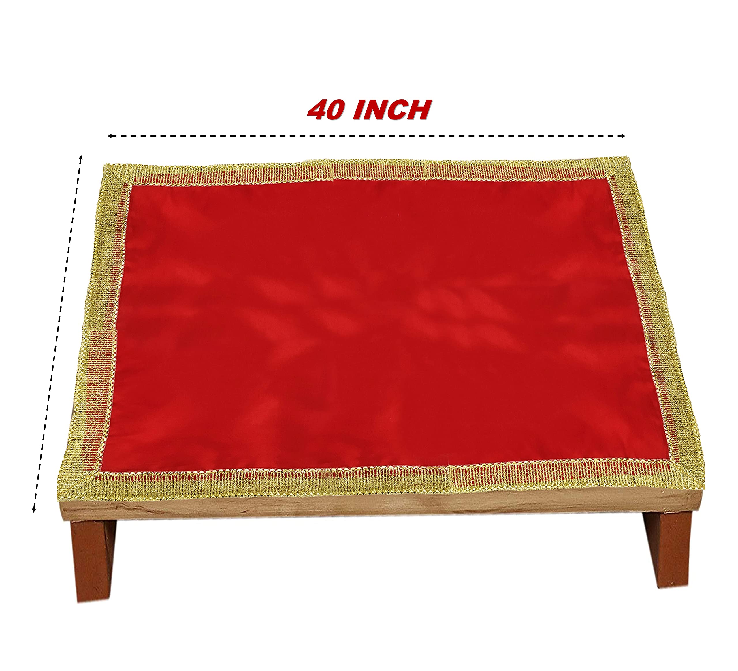 Buy Bhakti Lehar (1 Meter) Satin Cloth for Puja | Diwali Pooja Sartin ...