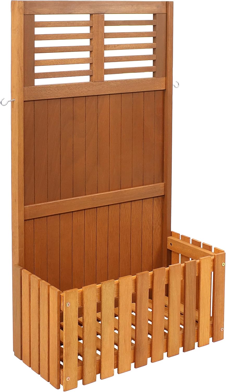 Amazon.com: Sunnydaze Outdoor Wooden Garden Planter Box with Privacy Screen