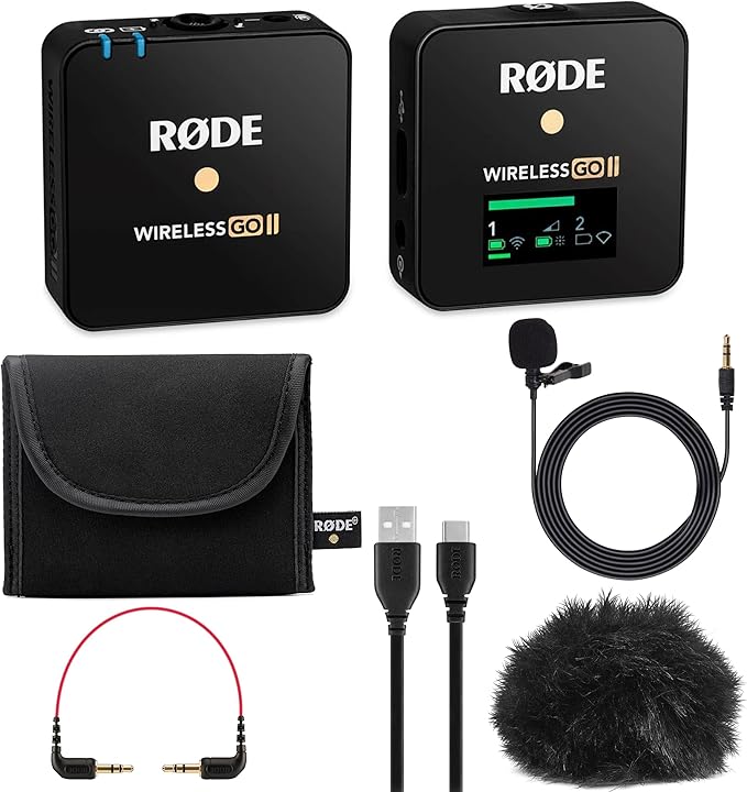 Amazon.com: Rode Wireless GO II Compact Microphone System, Bundle with ...