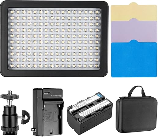 Amazon.com : Neewer Dimmable 160 LED Light Camera Video Lighting Kit ...