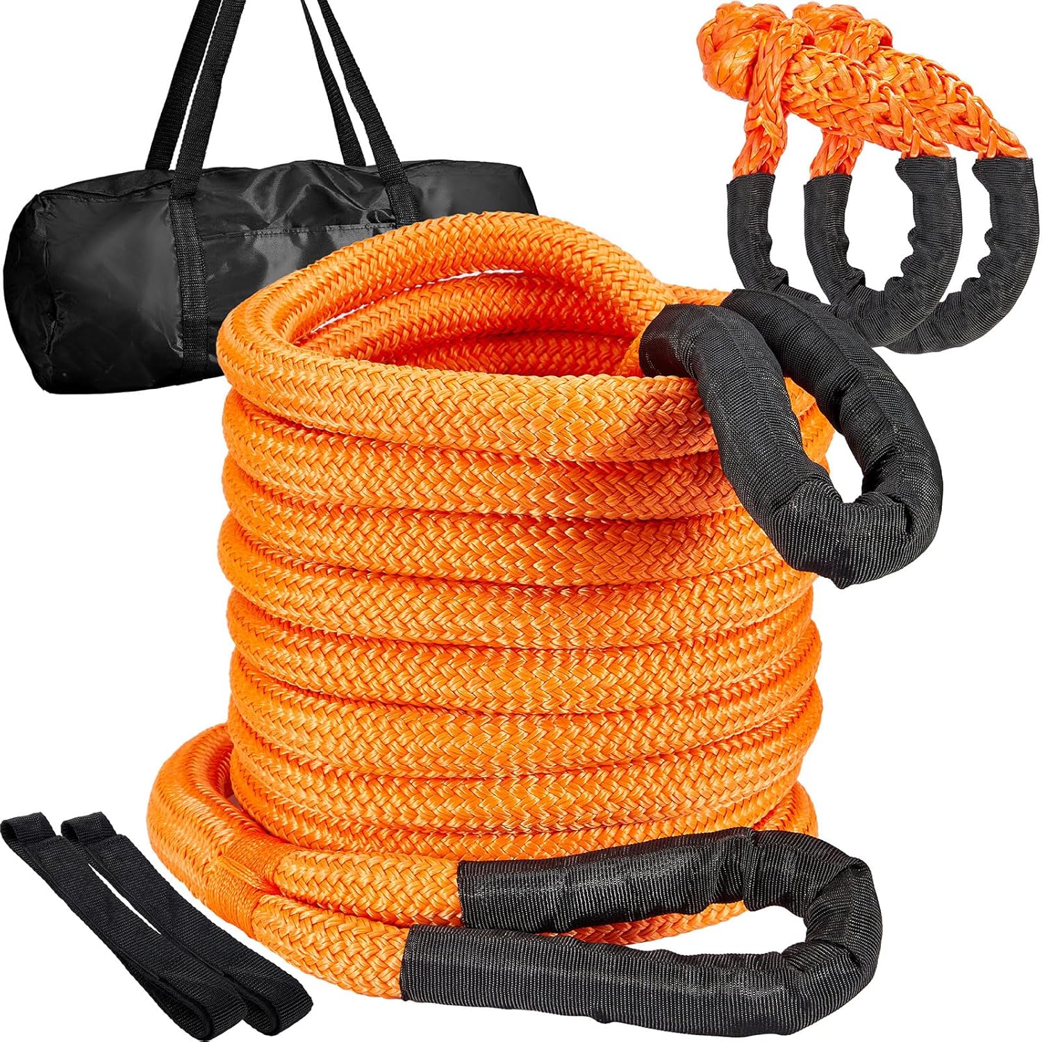Amazon.com: Gedlex Kinetic Recovery Rope 1" x 30ft Orange 48000LBS ...