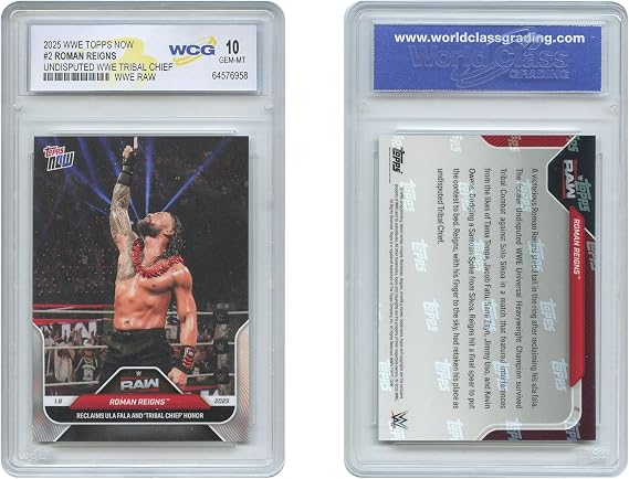 Amazon.com: 2025 WWE Topps Now Roman Reigns Undisputed Tribal Chief ...