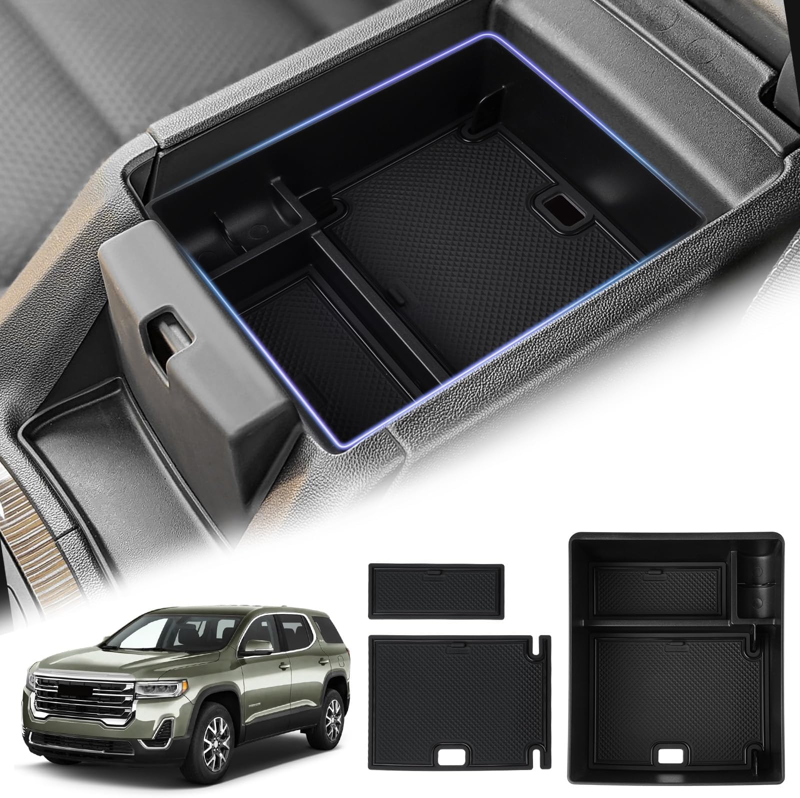 Amazon.com: CDEFG for 2018-2024 GMC Terrain Center Console Organizer ...