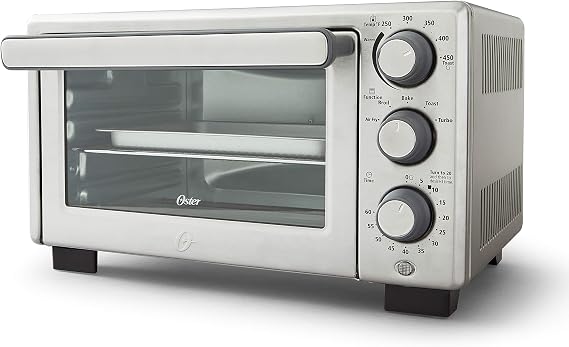 Amazon.com: Oster® Compact Countertop Oven With Air Fryer, Stainless ...