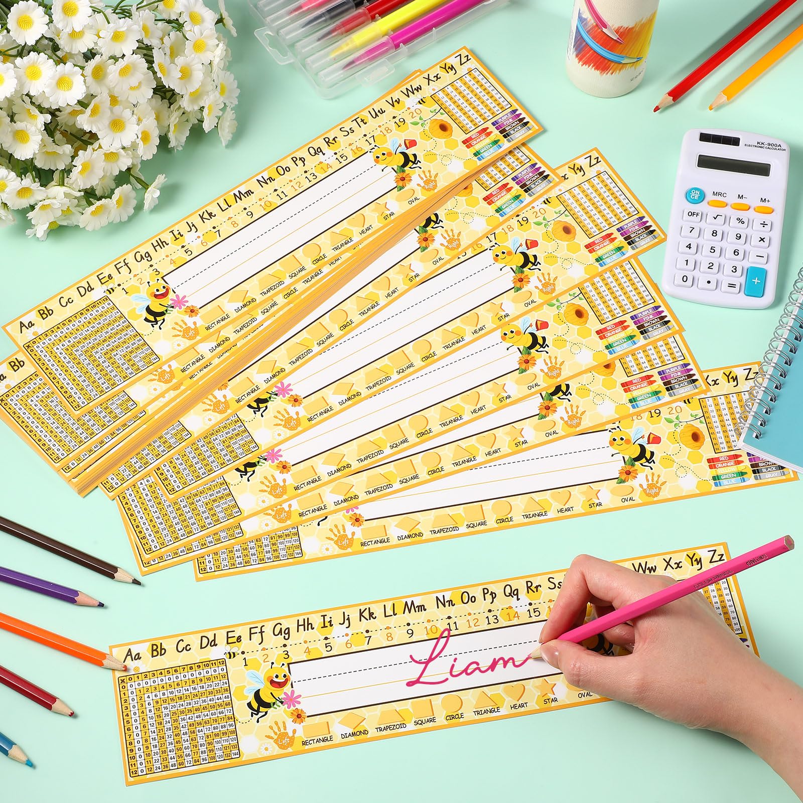 Snapklik.com : Pasimy 25 Pcs Bee Flat Name Plates Bee Name Tags For ...