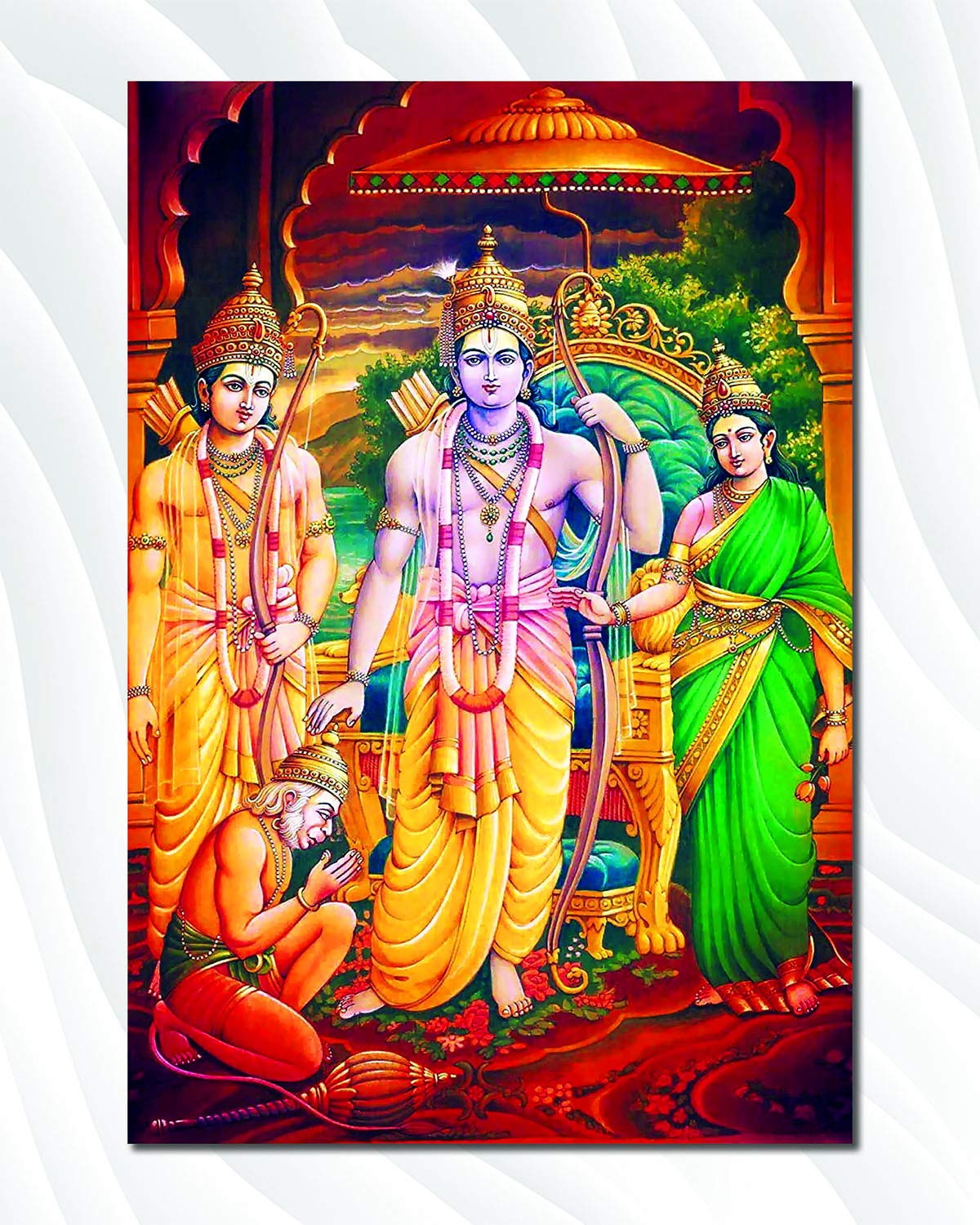 Buy Namaste Home - Laminated Paper - Lord Ram & Seeta - Shree Ram ...