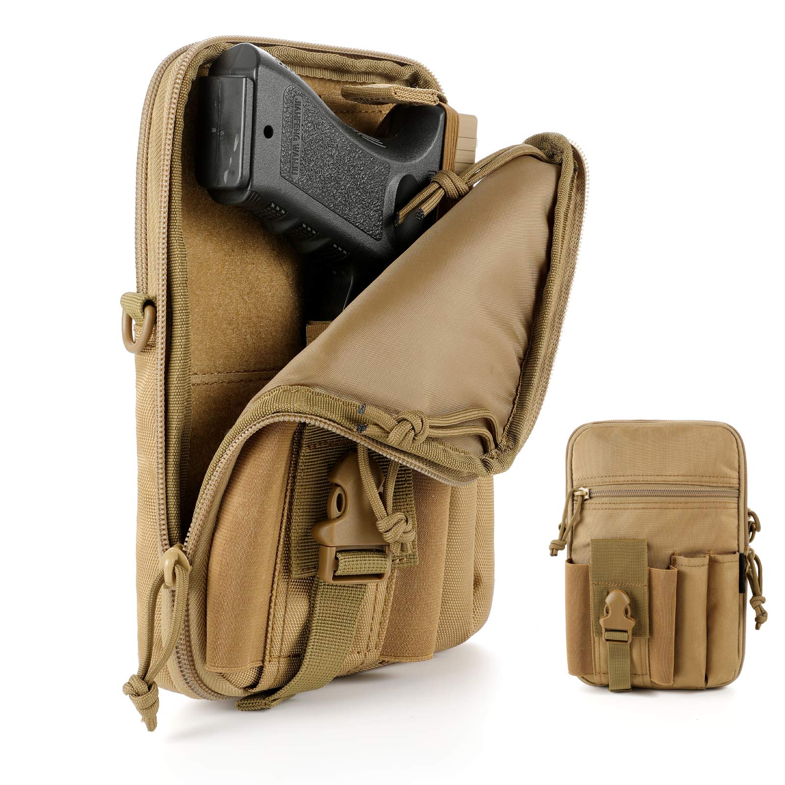 Buy Concealed Pistol Pouch Multipurpose Carry Bag Waist Molle Bag Fanny ...