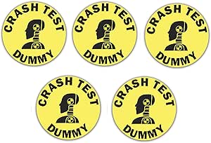 Crash Test Dummy Sticker Decal Truck Car Auto (2") : Amazon.co.uk ...