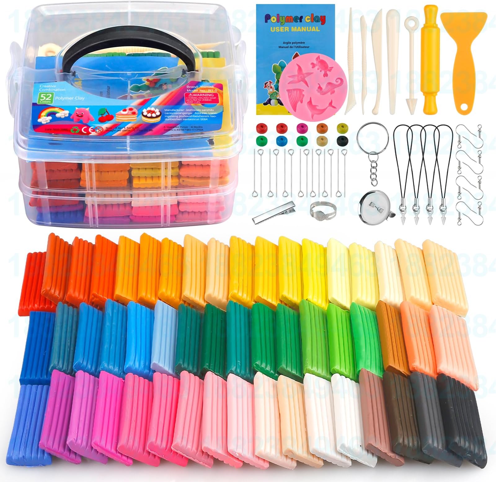 CiaraQ Pâte à modeler en argile polymère cuite au four avec outils de ...
