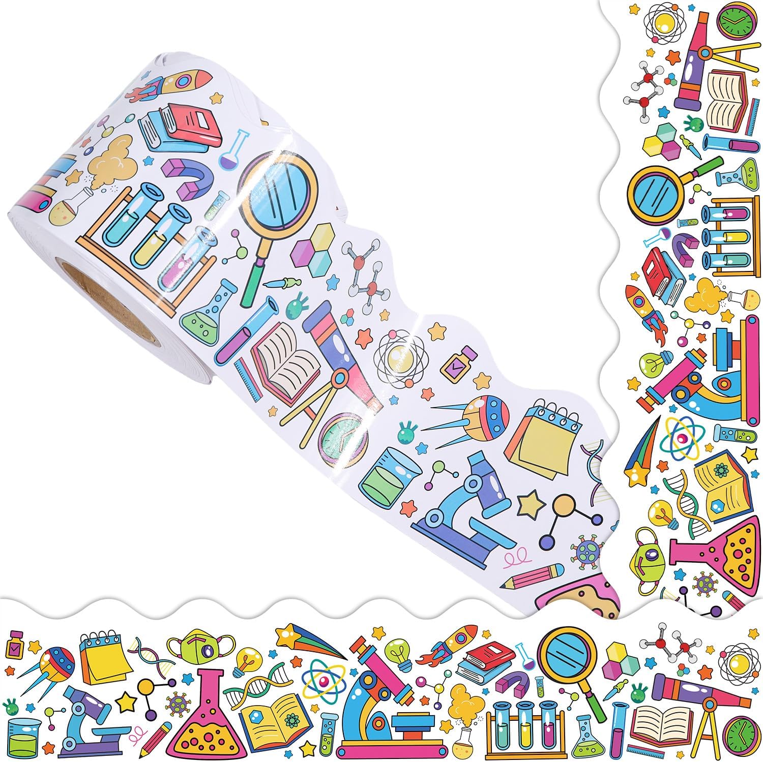 Amazon.com: Wxiben 69ft Science Bulletin Board Borders - Science Lab ...