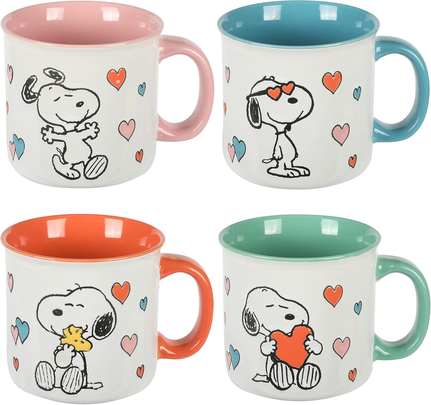 Amazon.com | Peanuts Snoopy Mothers Love 4 Pack Large 21 OZ Camper ...