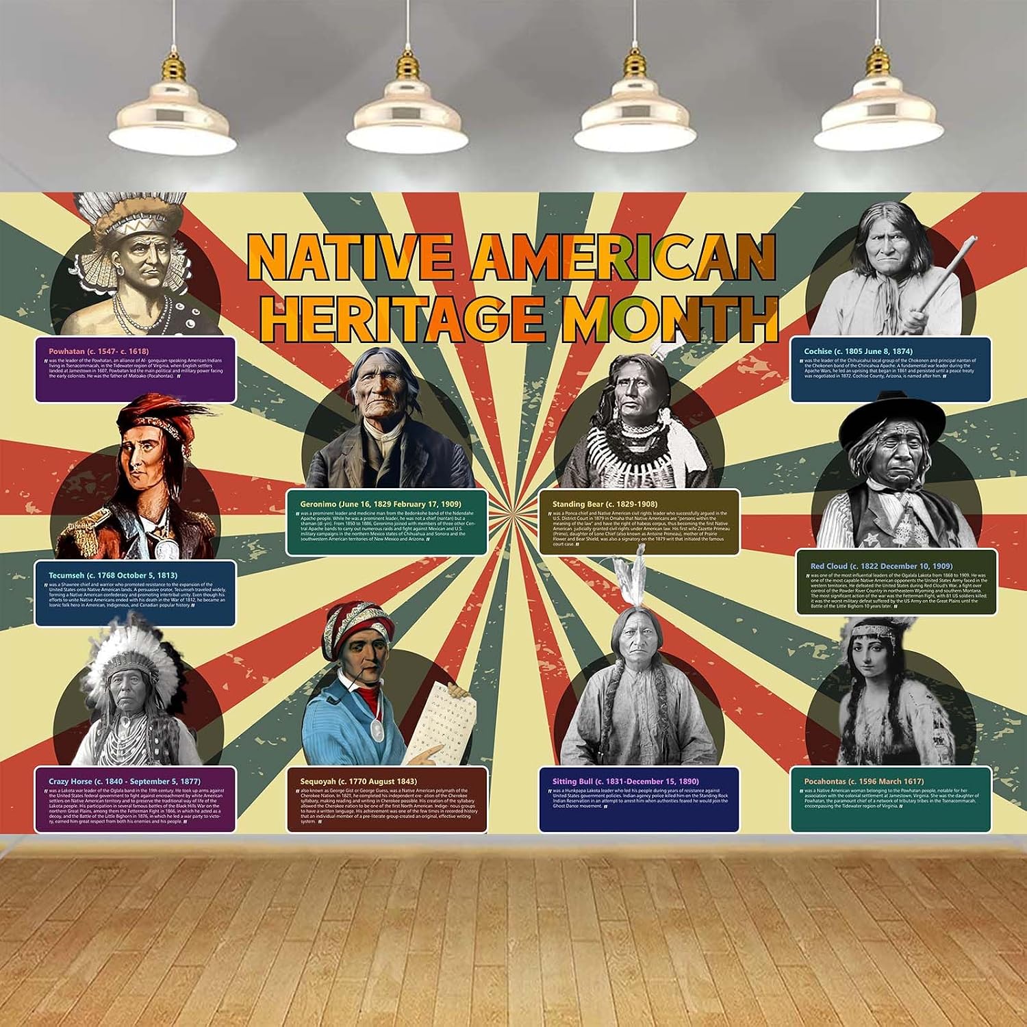 Amazon.com: Native American Indians Backdrop Banner, American Indian ...