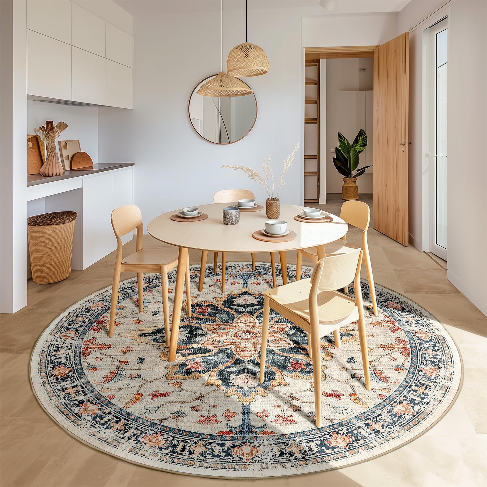 Amazon.com: Keen Home Design Area Rugs - 5ft Round Non-Shedding ...