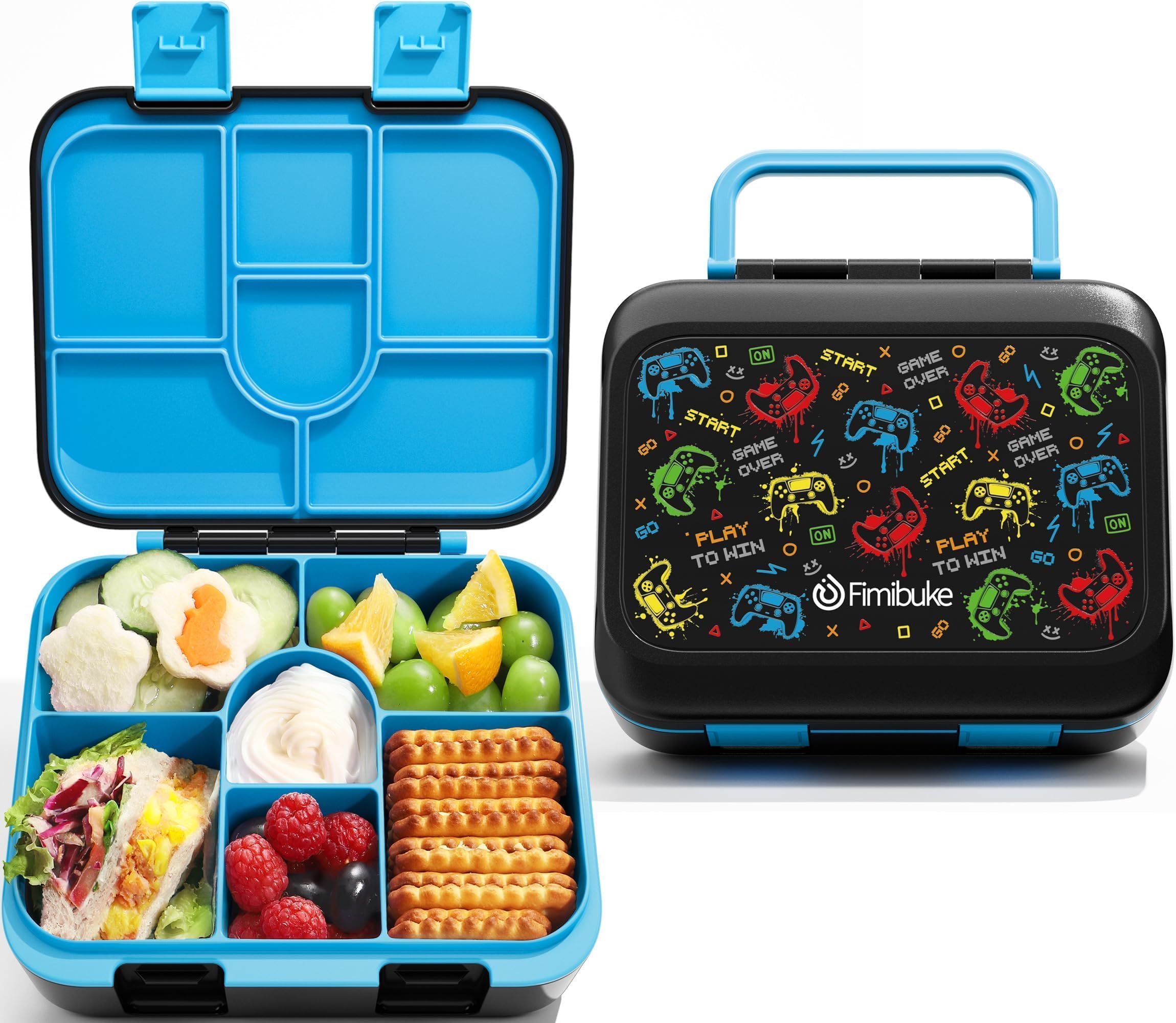 Snapklik.com : Bento Lunch Box For Kids Toddlers, 6-Compartment Snack ...