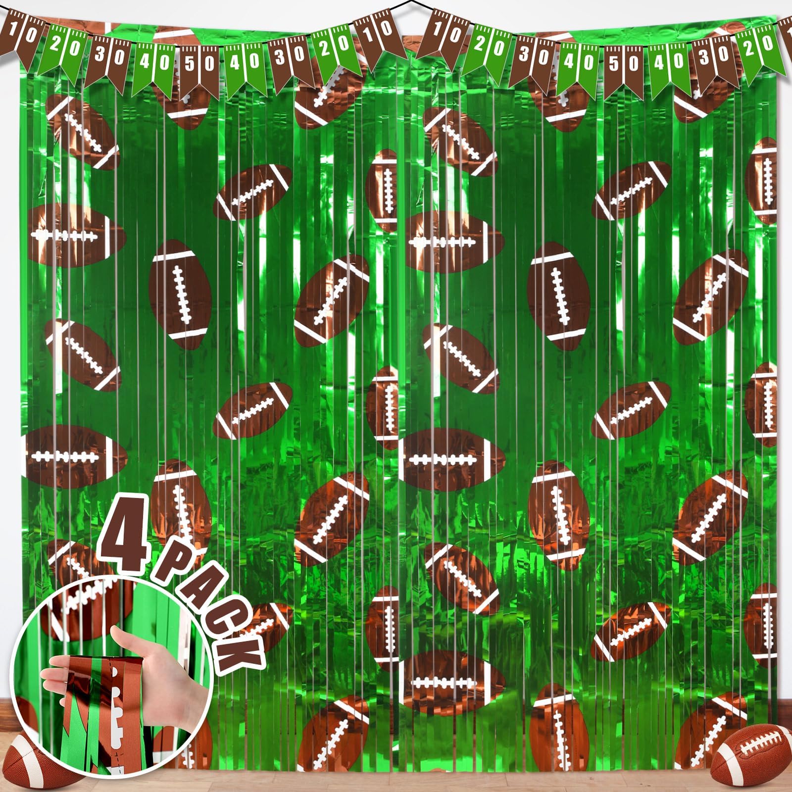 Amazon.com : Knitgrip 4 Pack Football Party Decorations Football Photo ...