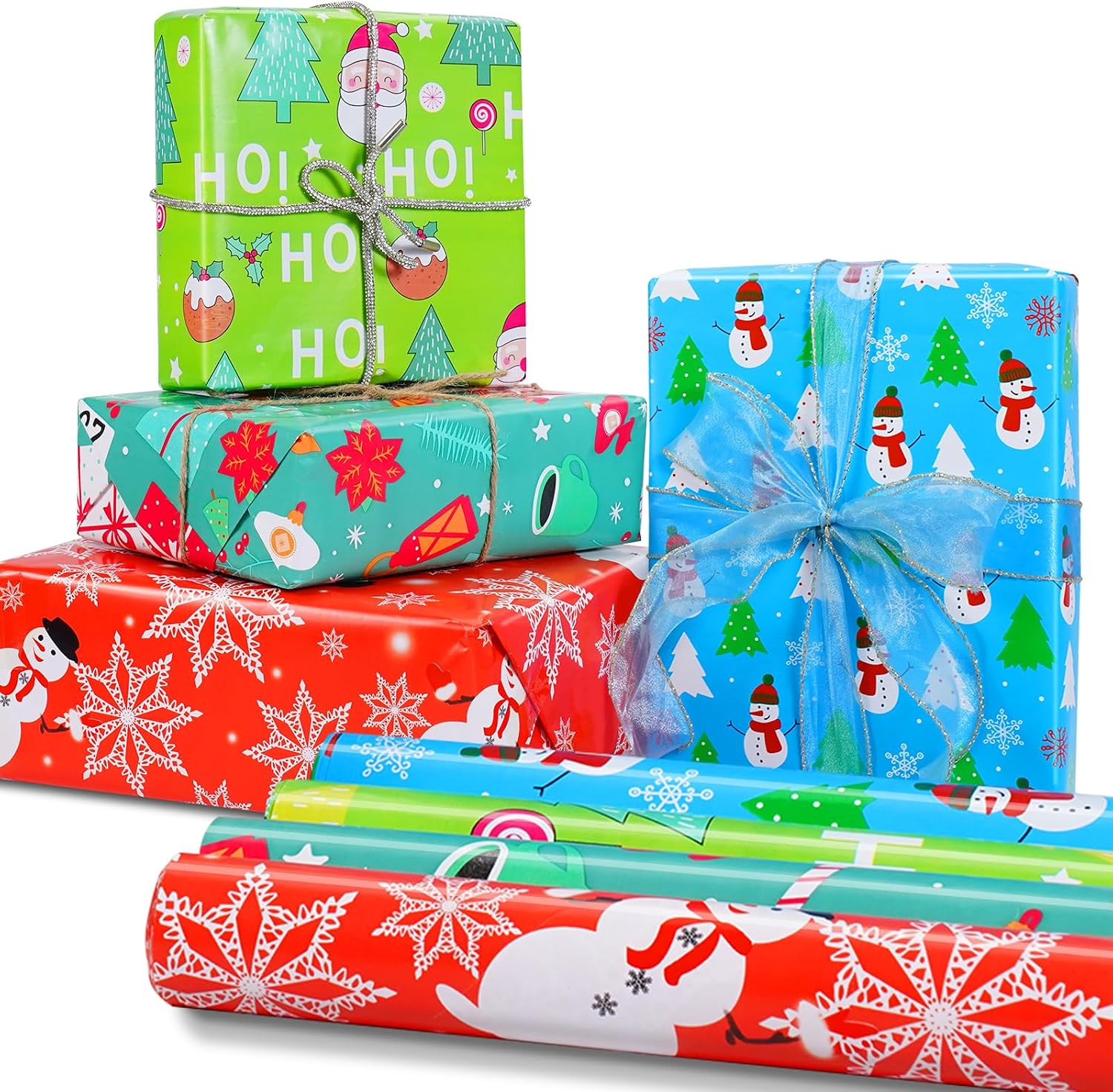 Amazon.com: Christmas Wrapping Paper, Gift Wrapping Paper Roll with ...