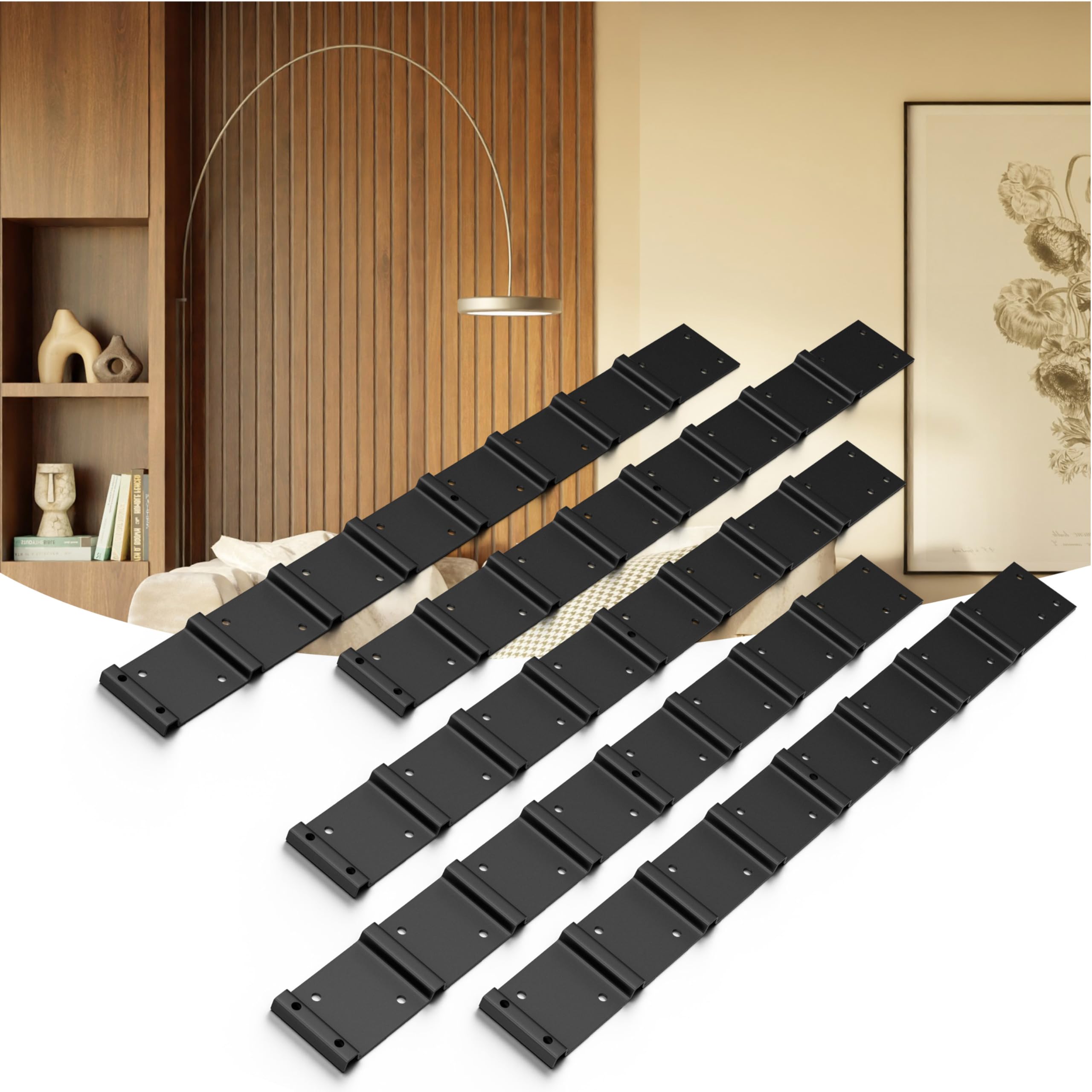 Amazon.com: 5 Wood Slat Wall Brackets for Custom Built Wood Paneling ...