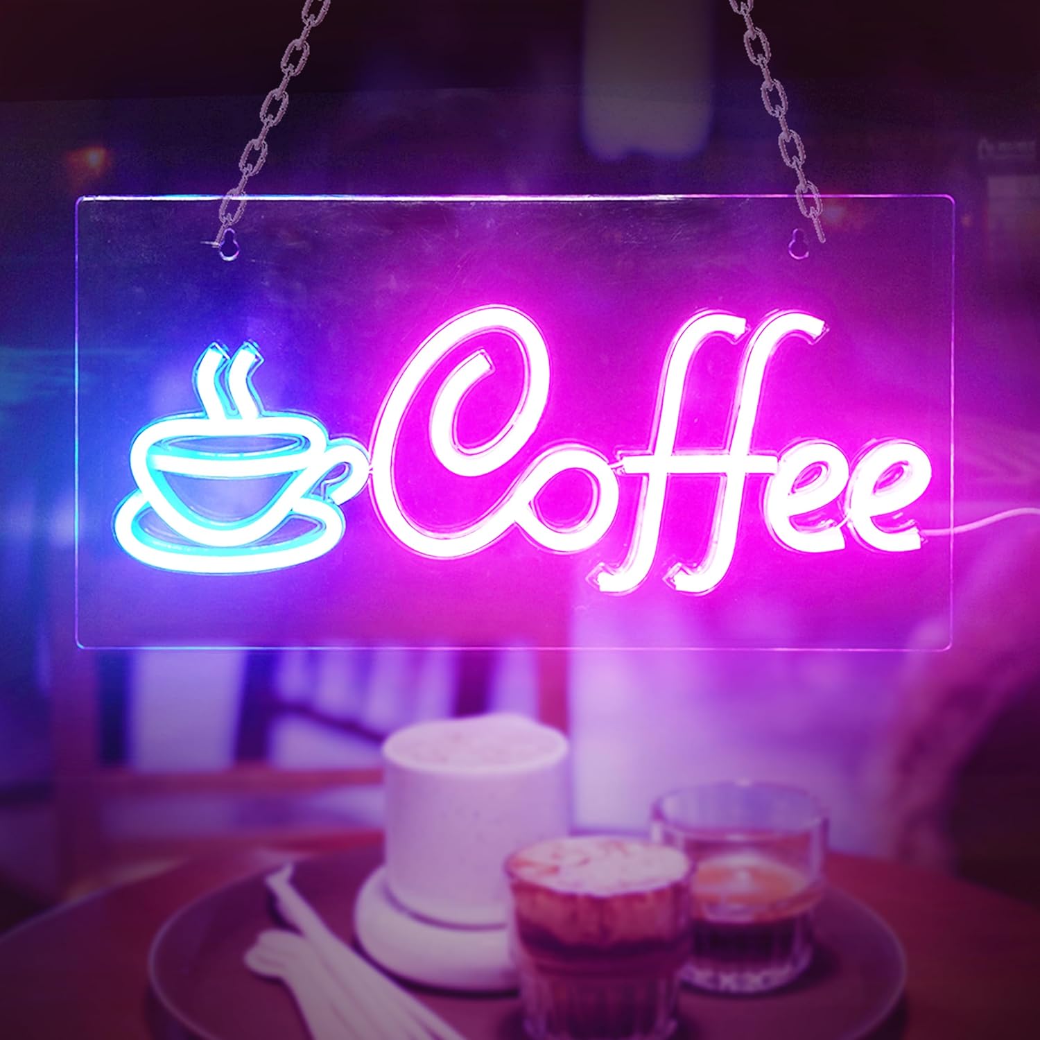 Neon Signs, Cafe LED Lights - USB Powered Decorative Coffee Shop Signs ...