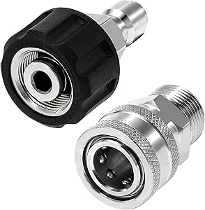 Tool Daily Pressure Washer Adapter Set, Quick Connect Kit, M22 14mm to M22 Metric Fitting ...