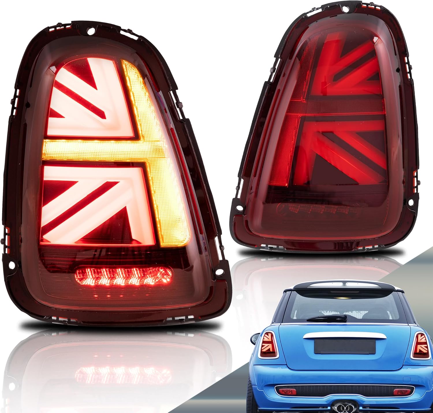 Amazon.com: VLAND LED Tail Lights Compatible with Mini Cooper R56/R57 ...