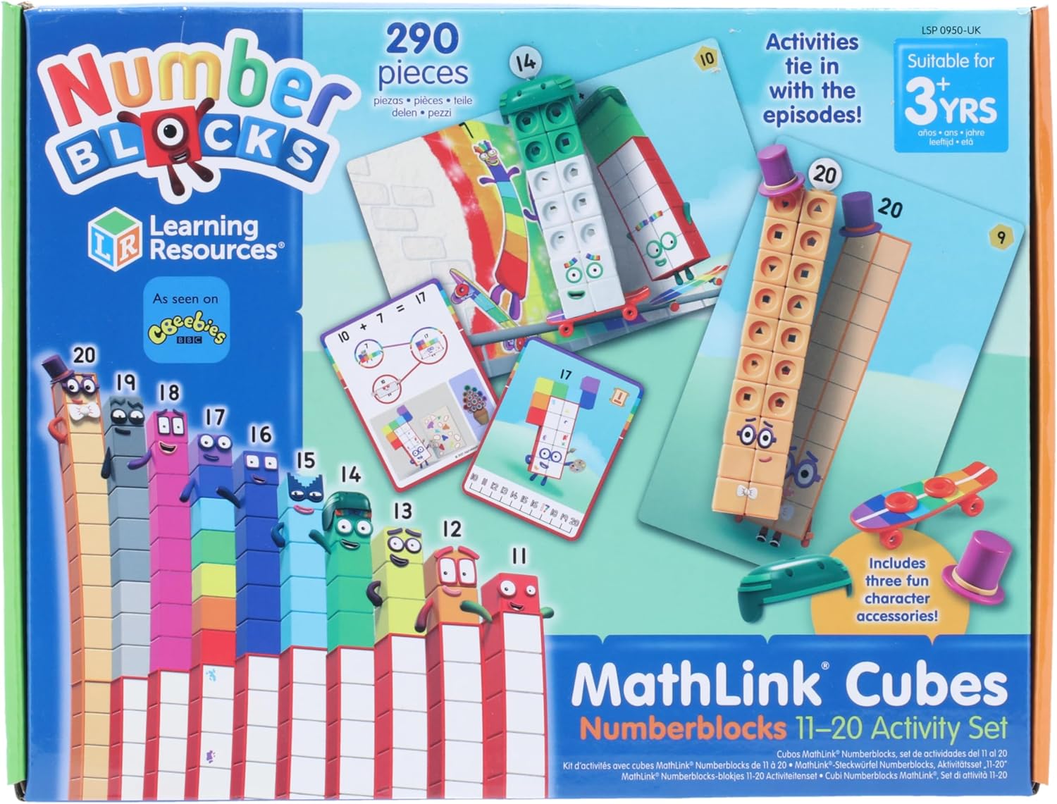 Learning Resources MathLink Cubes Numberblocks 11-20 – Juego de ...