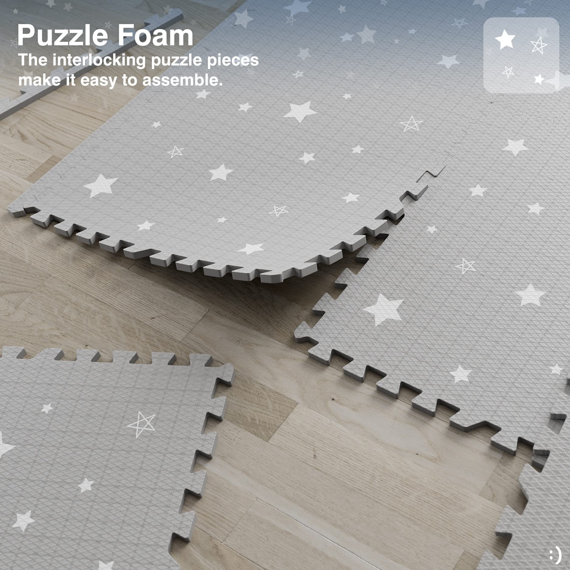 Biliboo Soft Foam Mats for Floor - Perfect Baby Play Mat and Kids Play ...