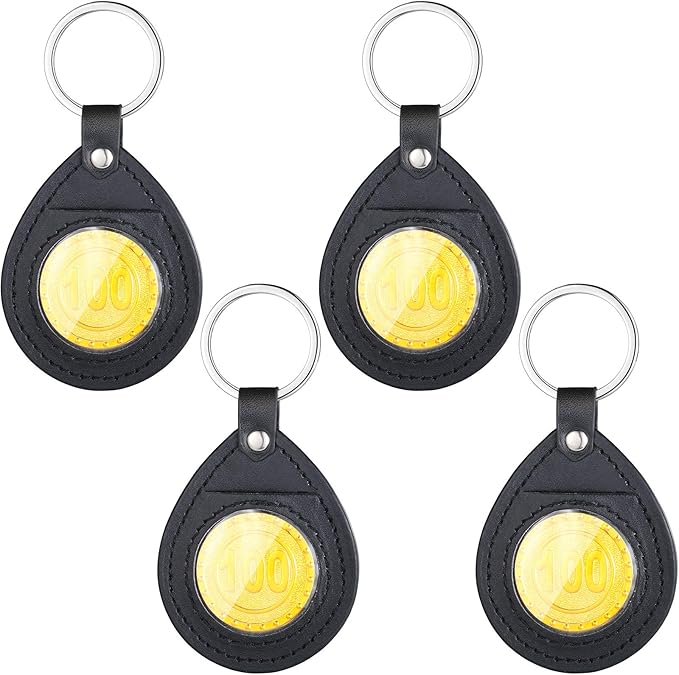 Amazon.com: 4 Pieces Coin Holder Keychains Fit for AA Medallion Coin ...