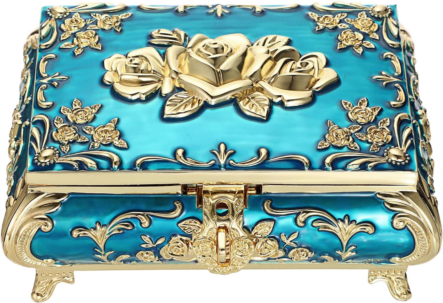 SUMTree Vintage Music Box - Metal Musical Jewelry Box Keepsake Box ...