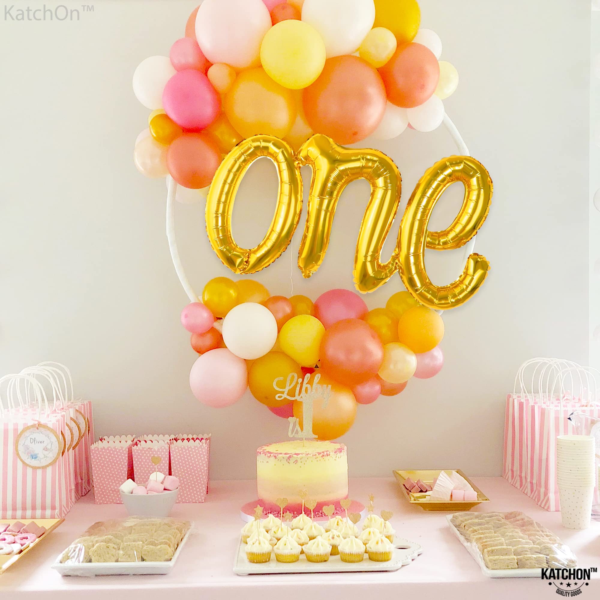Snapklik.com : Gold One Balloon - 20 Inch Script One Balloon 1st ...