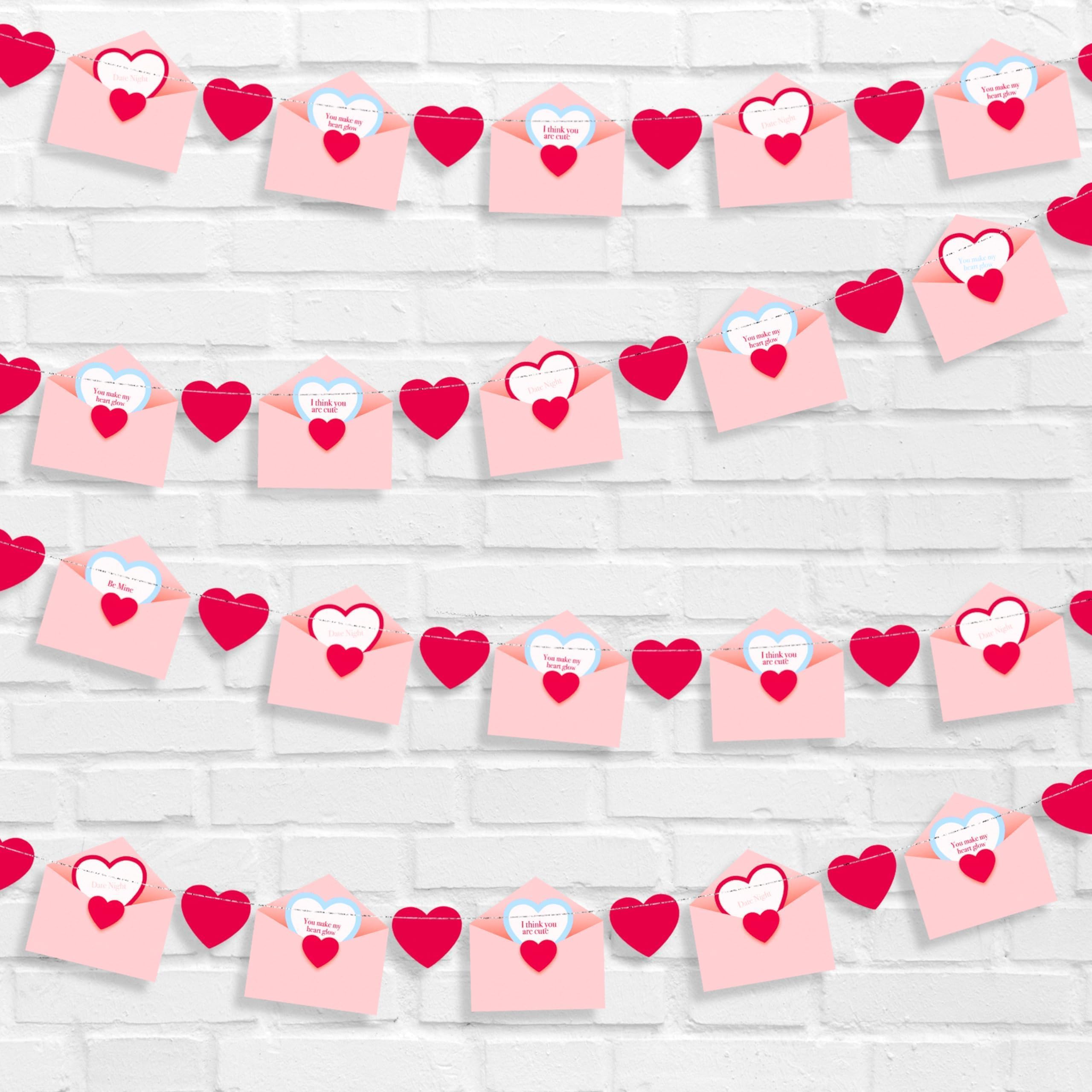 Amazon.com: Cheerland Valentine's Day Banner Love Letter Valentine's ...