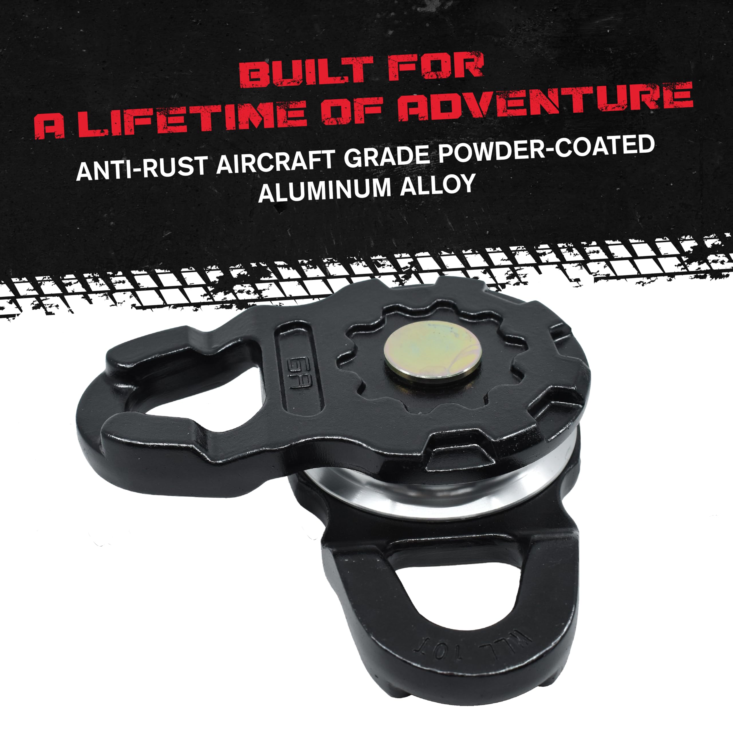 Snapklik.com : GearAmerica Ultra Snatch Block Pulley Black, 20T Mbs ...