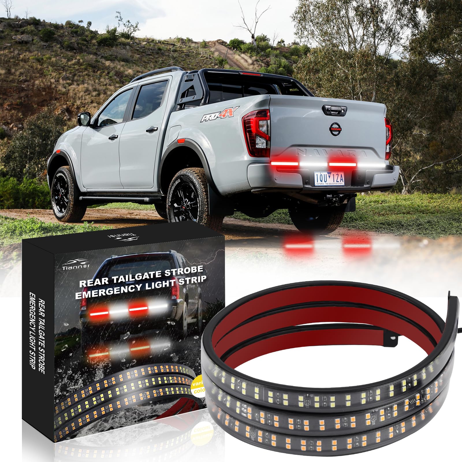 Snapklik.com : 60 Inch Tailgate Firefighter Light Strip 288 LED Red ...
