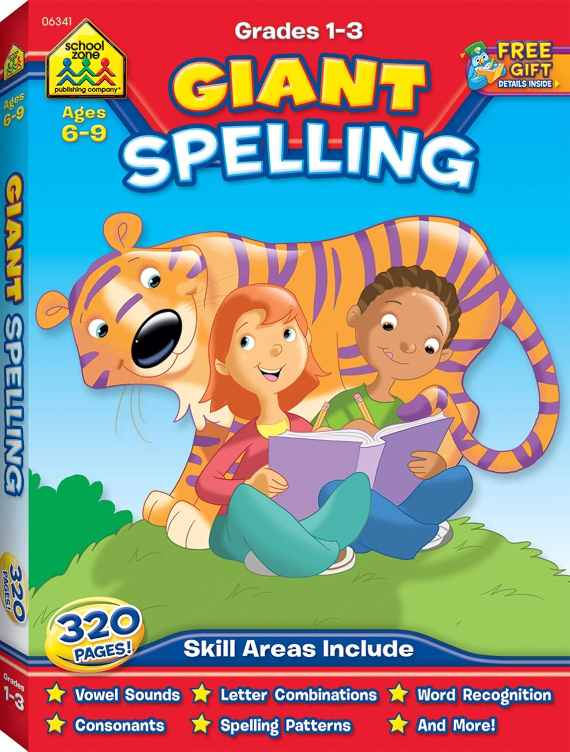 School Zone - Giant Spelling Workbook - Ages 6-9, Vowels, Blends ...