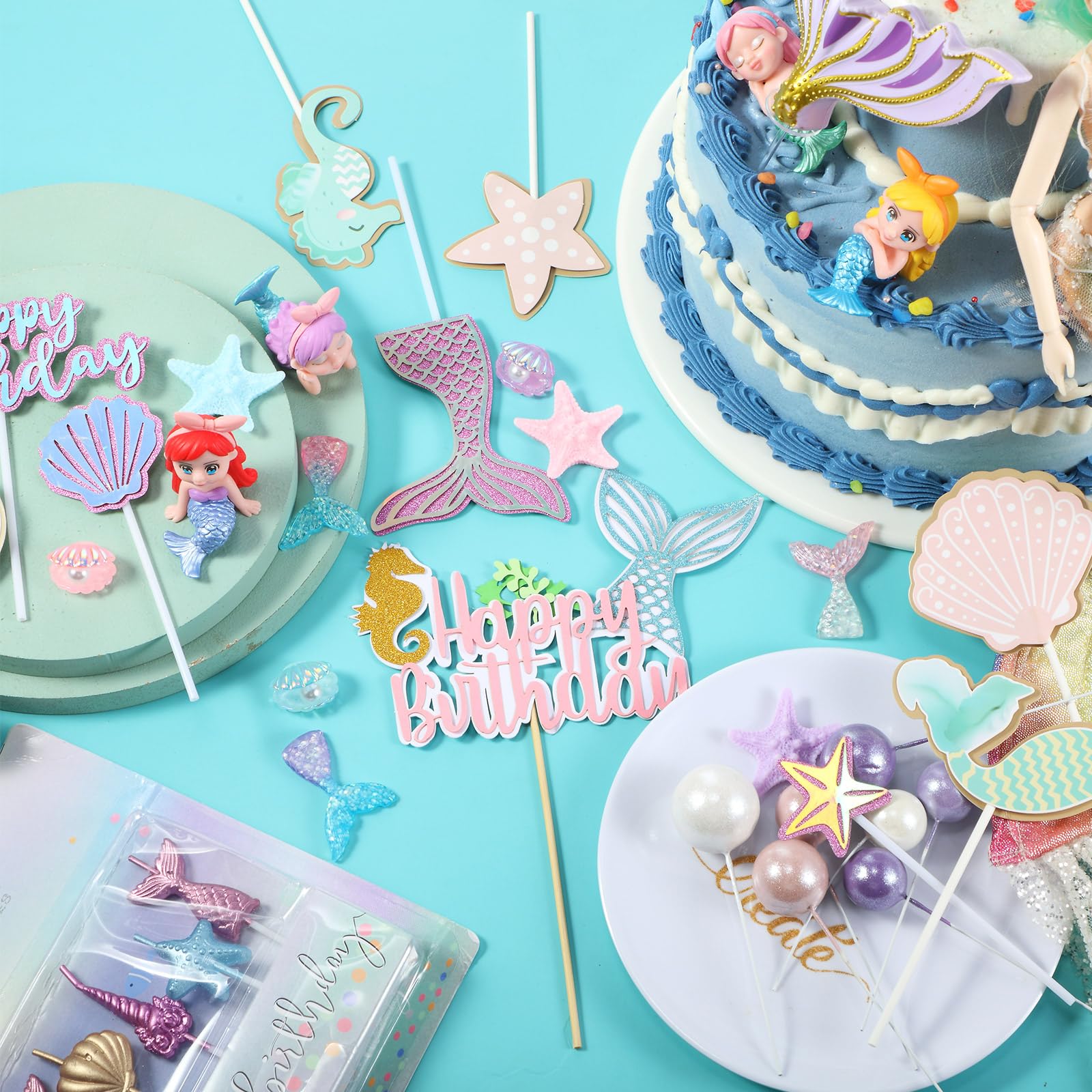 Snapklik.com : Mermaid Cake Topper Under The Sea Cake Decoration ...