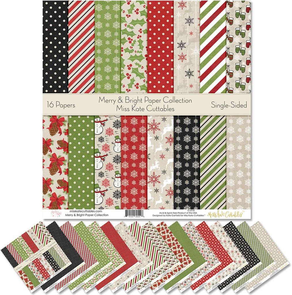 Amazon.com: Pattern Paper Pack - Merry and Bright - Scrapbook Premium ...