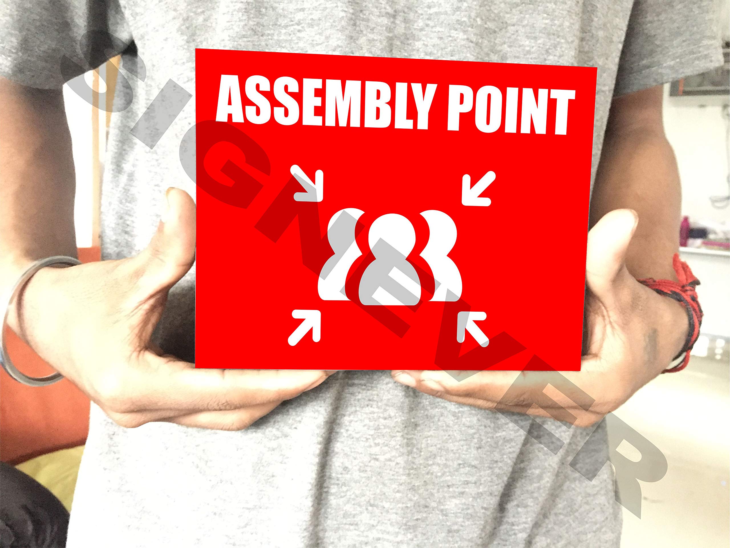 Buy SIGN EVER Assembly Point Sign Board For School College Office Bank ...