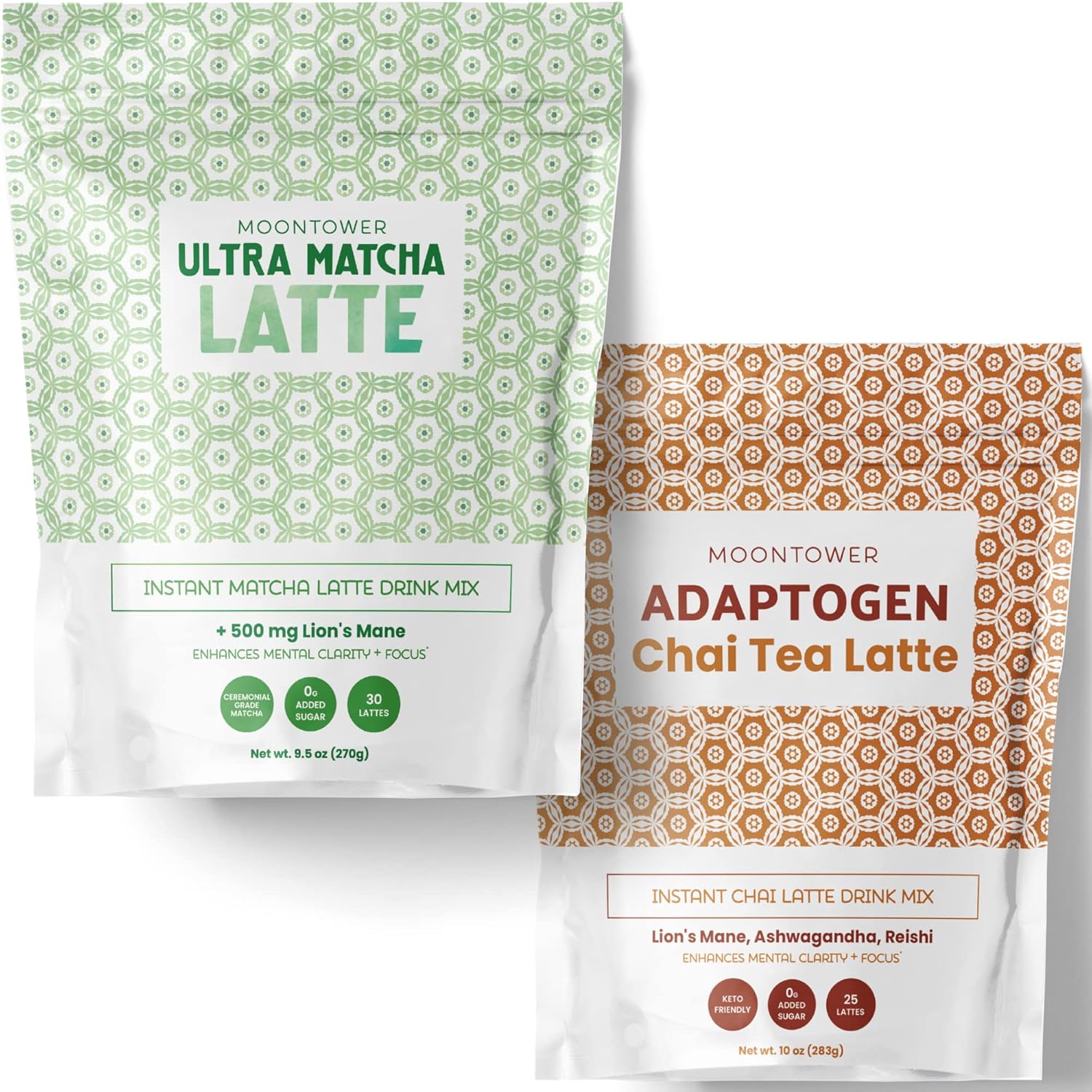 Amazon.com: Adaptogen Matcha Latte and Chai Tea Latte Bundle : Grocery ...