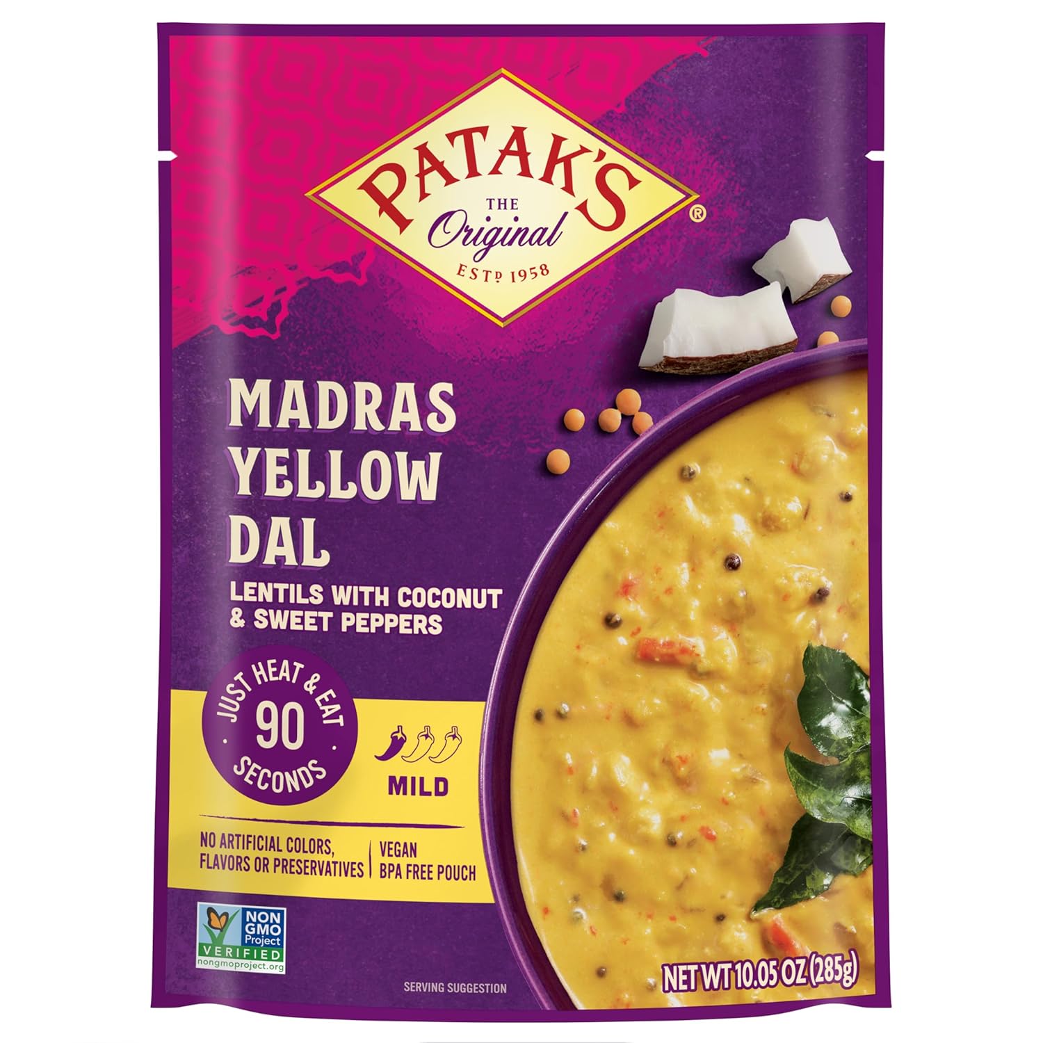 Amazon.com: Patak's Madras Yellow Dal, Indian Meal with Lentils ...