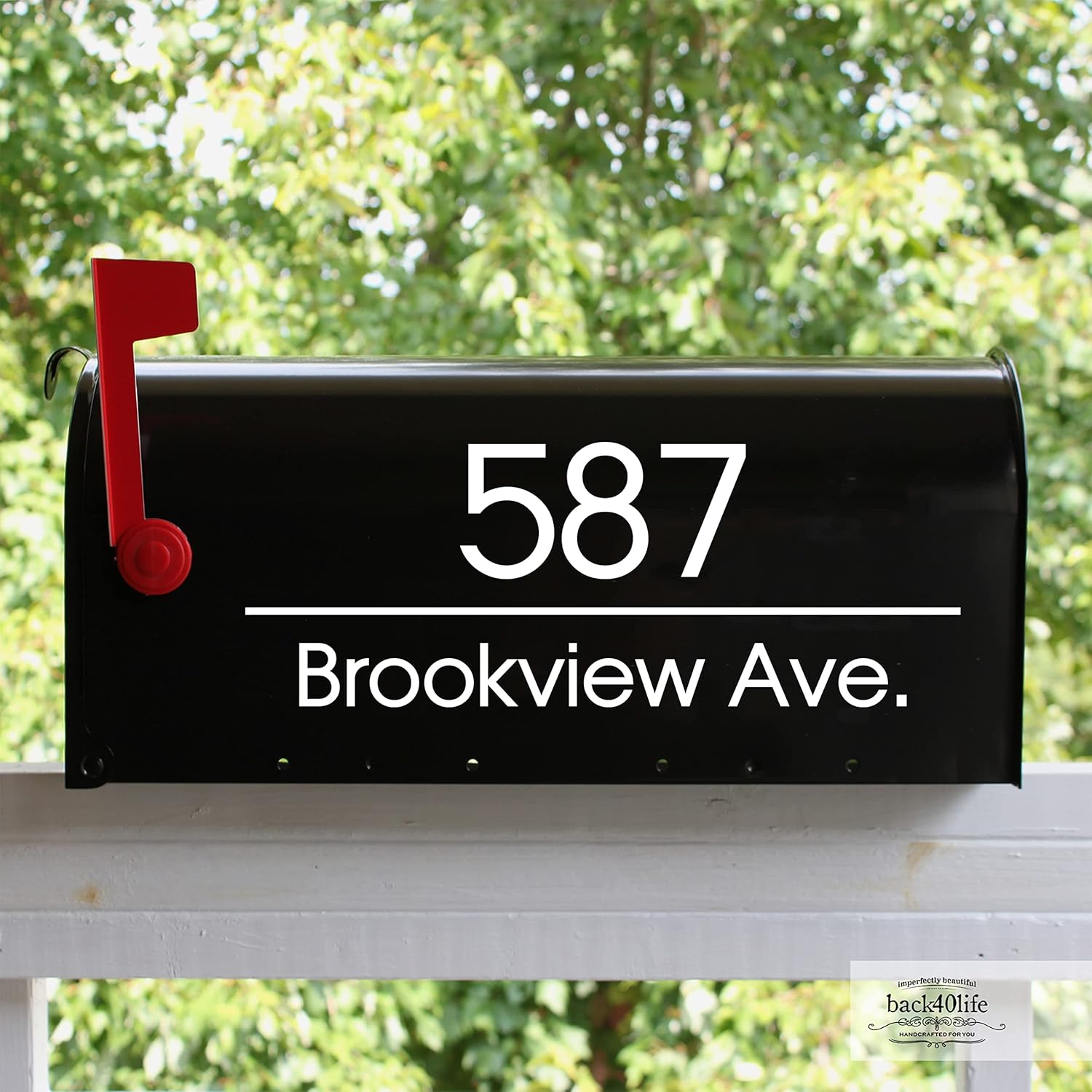 Amazon.com: Personalized Mailbox Numbers - Street Address Vinyl Decal ...