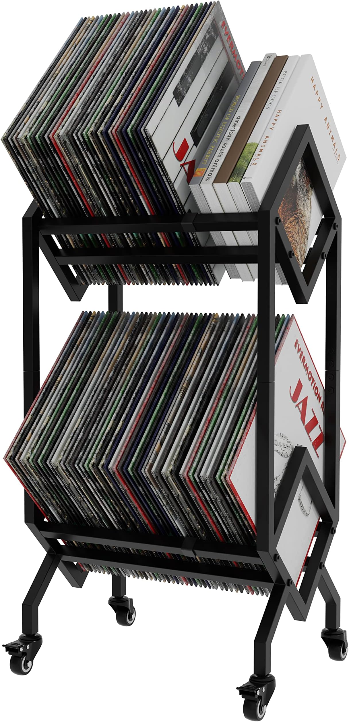 Glorious Record Rack 330 black - Vinylstation mit 2-teiligem Layout ...