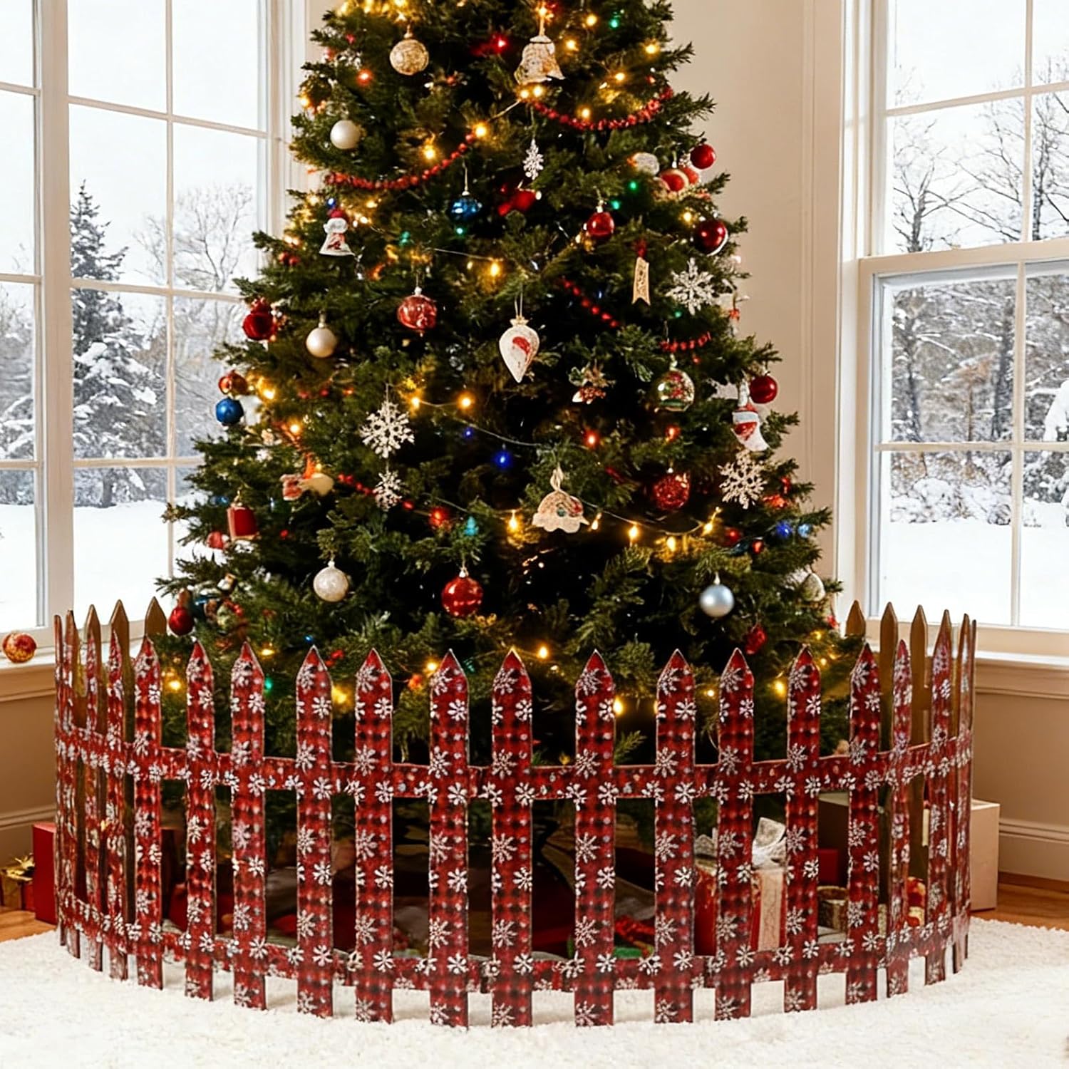 Amazon.com : BrightRow 30 Pcs Christmas Tree Fences Christmas Tree Gate ...
