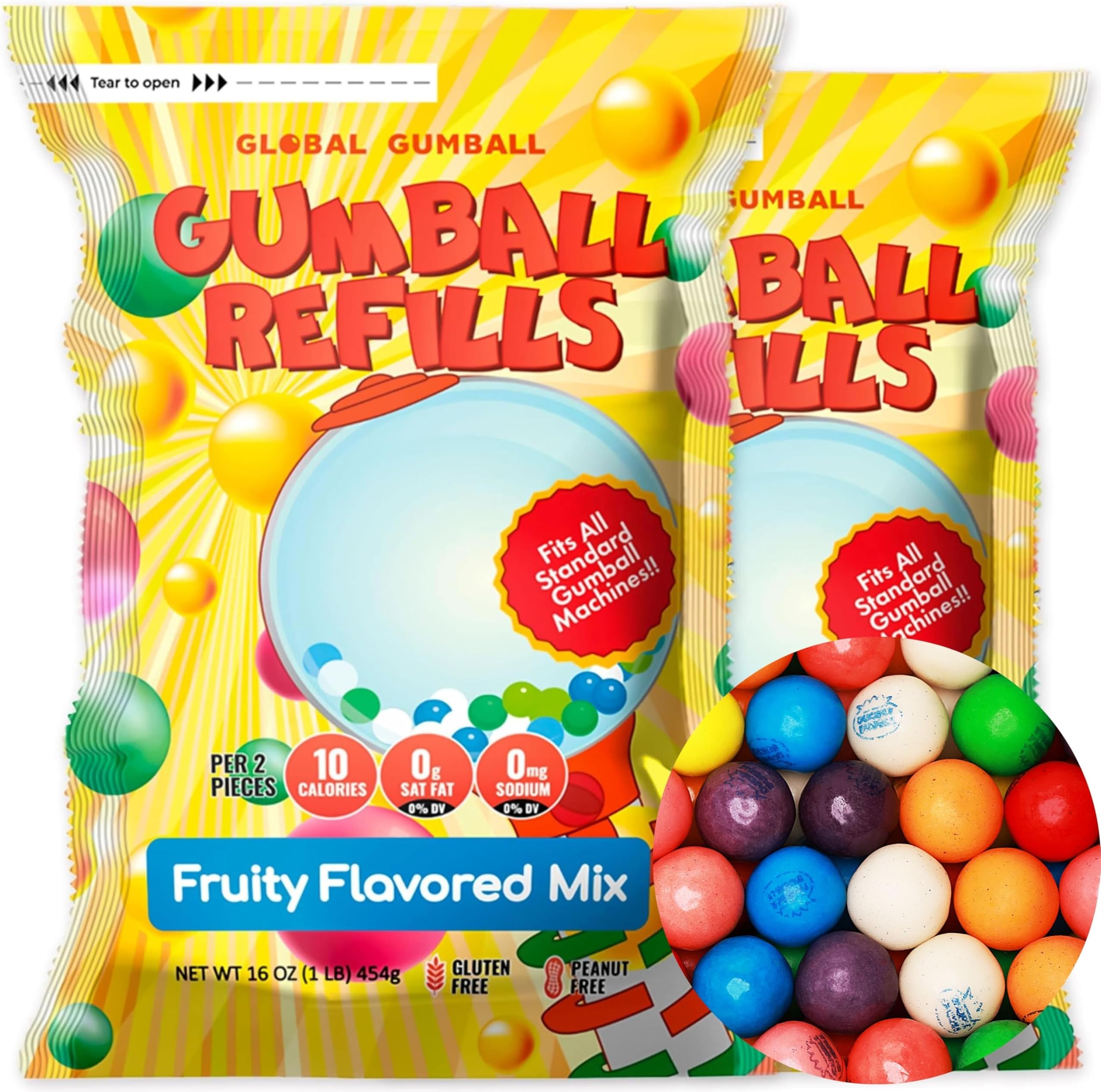 Amazon.com : RAIN-BLO Bubble Gum Balls, 53 Ounce Jar : Grocery ...