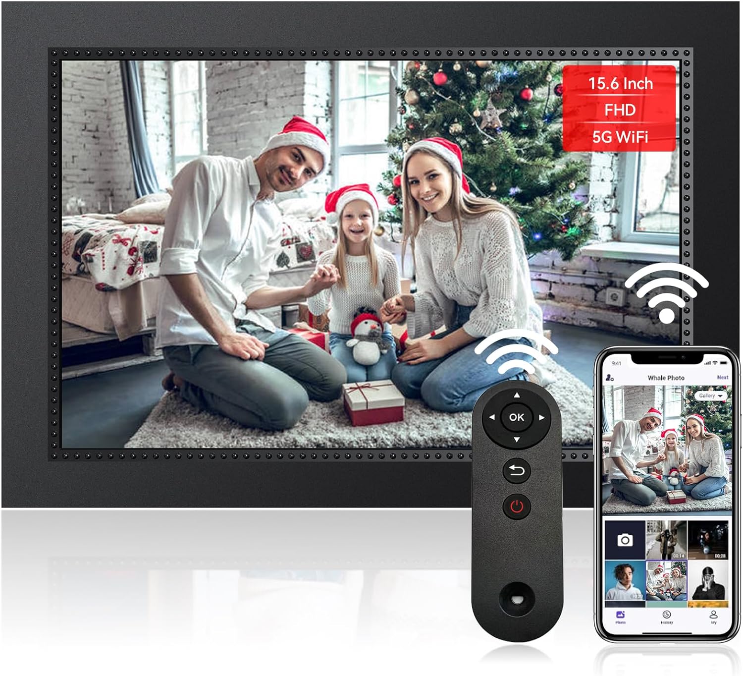 Amazon.com : Apofial Digital Picture Frame 15.6 Inch WiFi Digital Photo ...