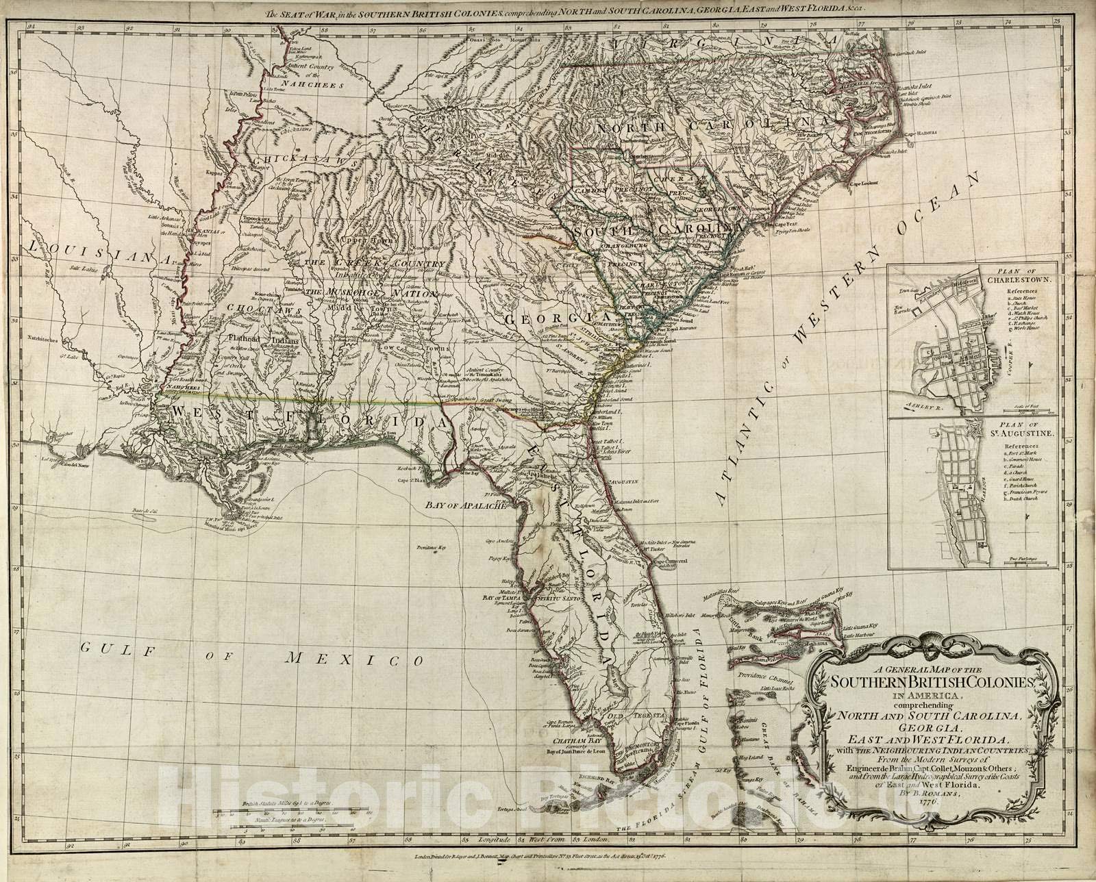 Historic 1776 Wall Map The American Military Pocket Atlas Being ...