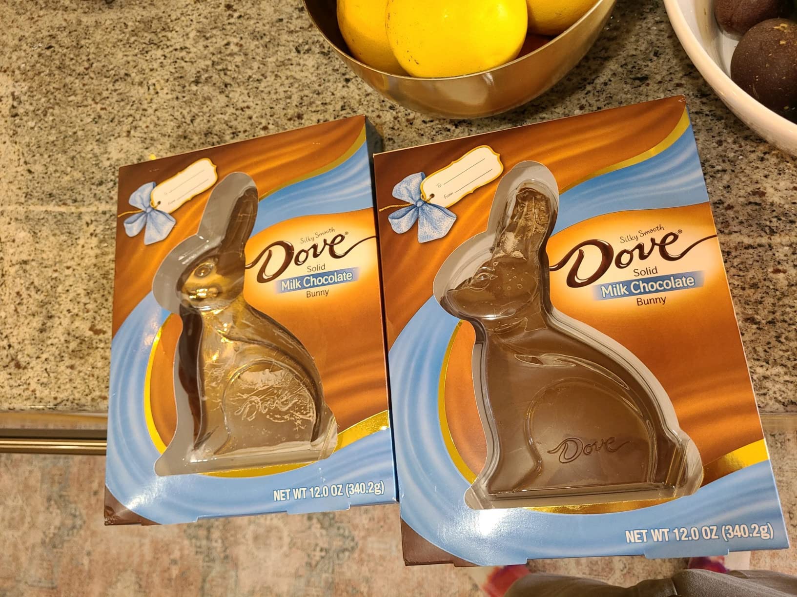 Amazon.com : DOVE Milk Chocolate Easter Candy Solid Easter Bunny, 12 oz ...