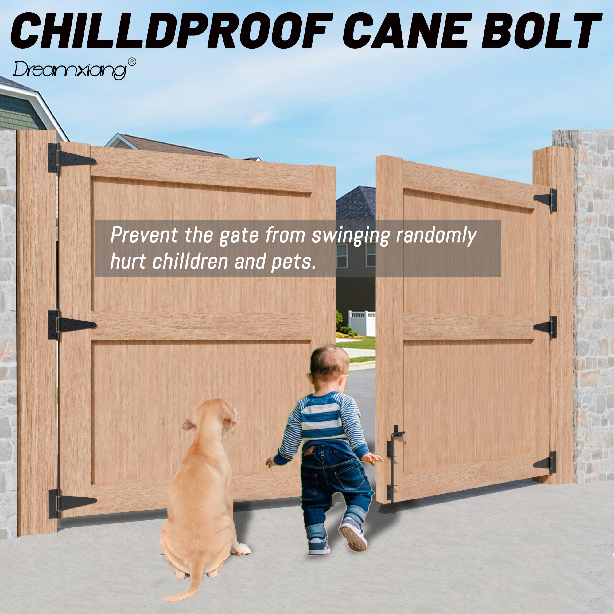 Snapklik.com : 24" Heavy Duty Extra Thick Cane Bolt Gate Drop Rod ...