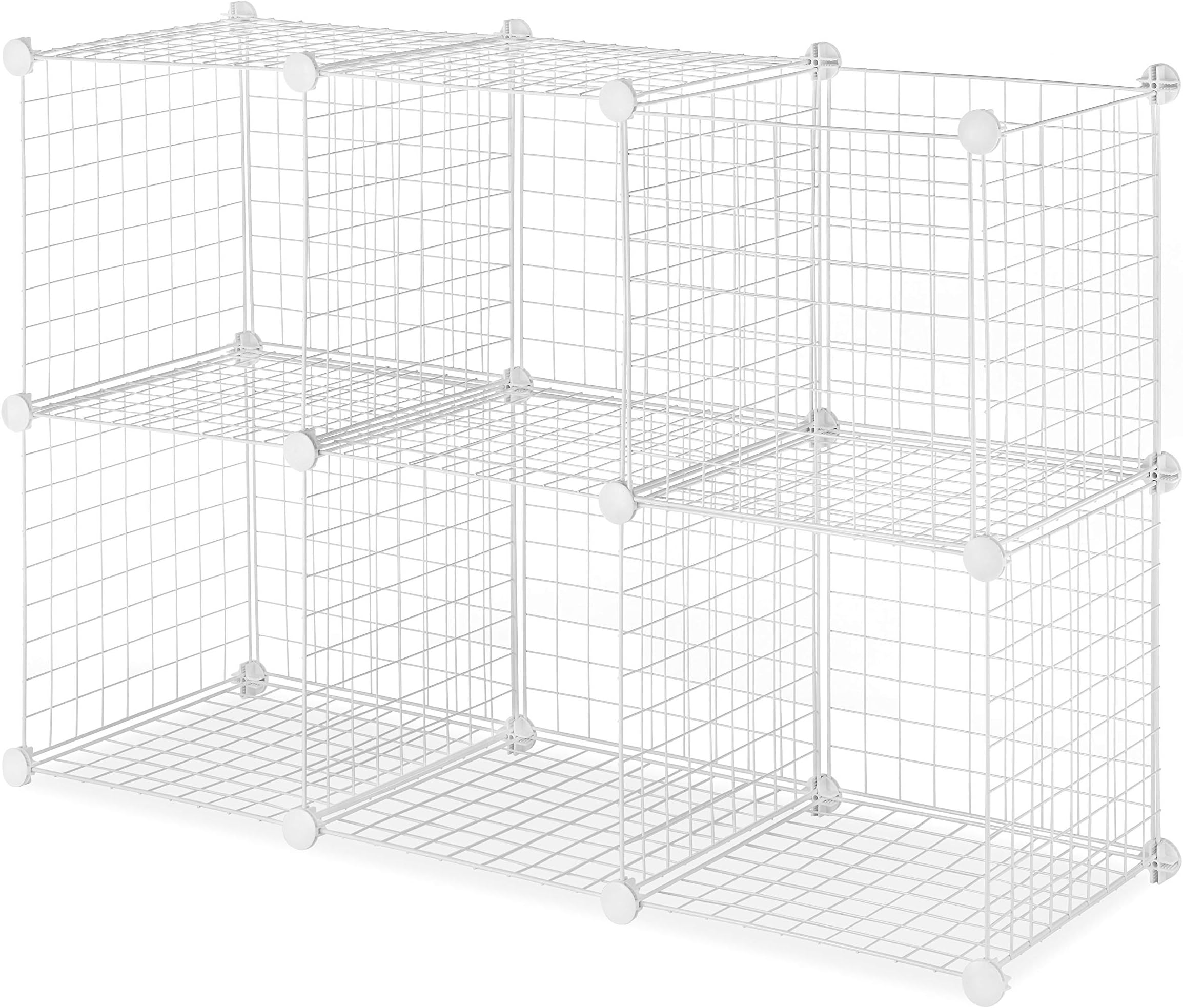 Amazon.com: Whitmor Storage Cubes Stackable Interlocking Wire Shelves ...
