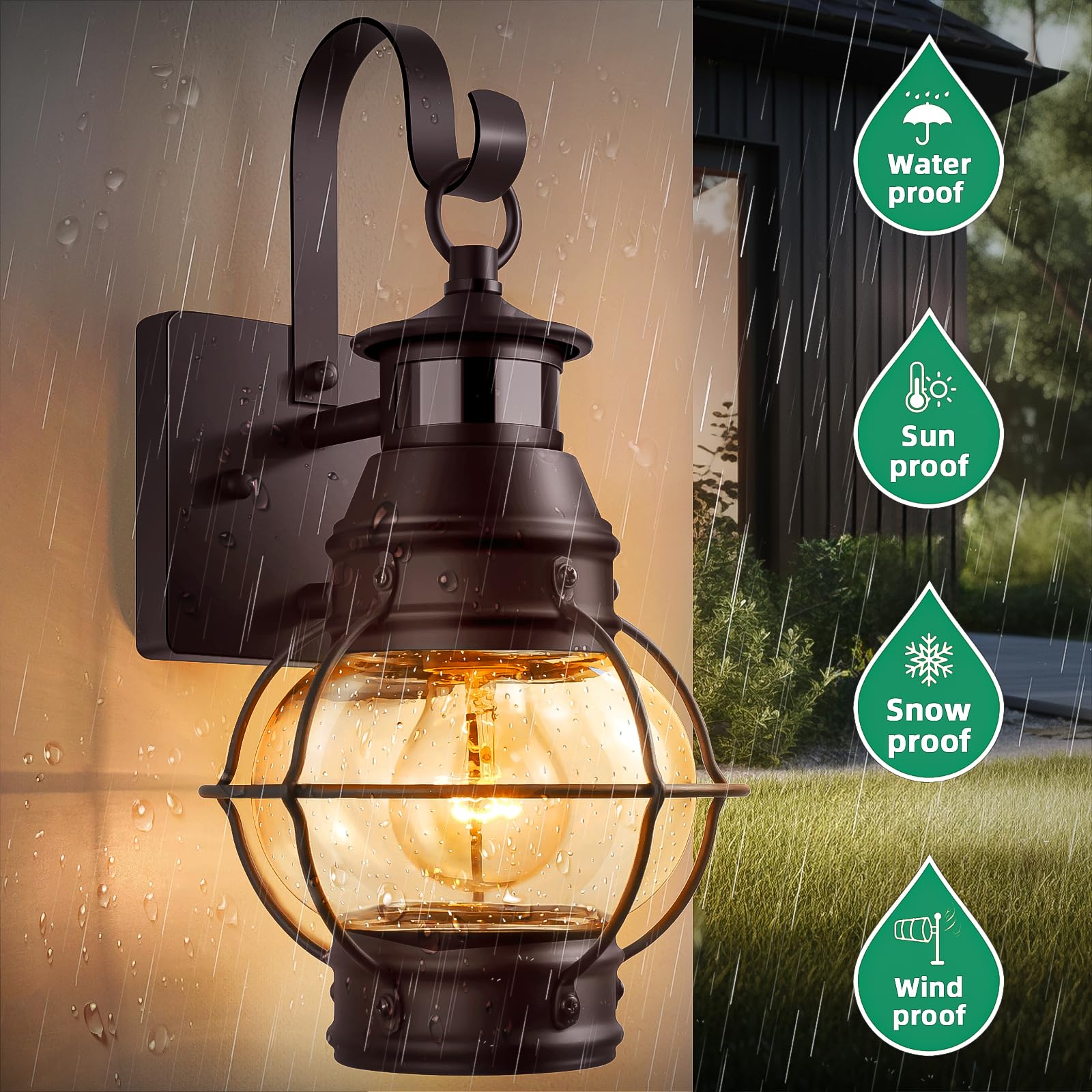 Snapklik.com : Lamomo Bronze Outdoor Light,Exterior Front Porch Lights ...