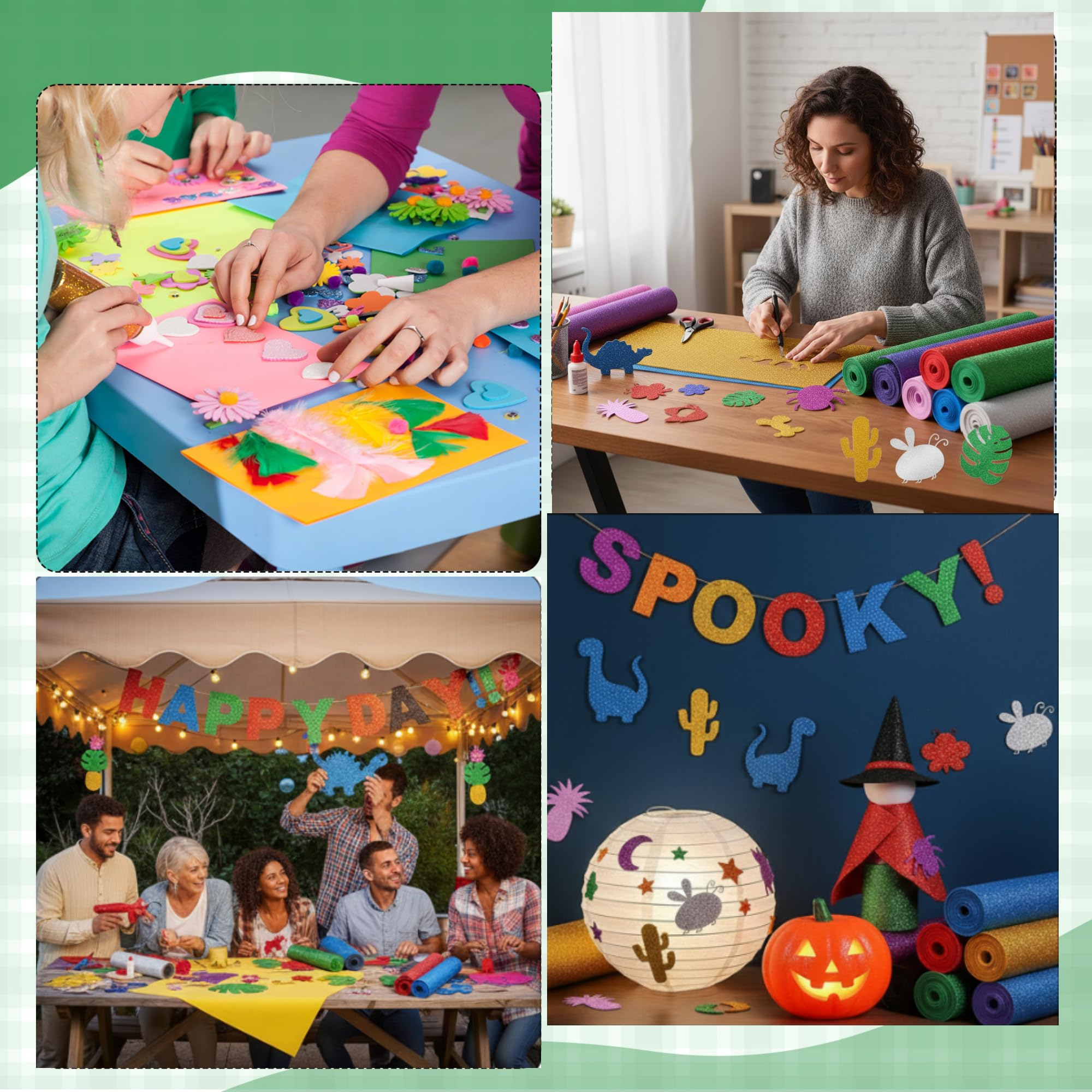 Snapklik.com : Fainne 8 Pcs Craft Foam Sheet Roll, 39x13 Colorful EVA ...